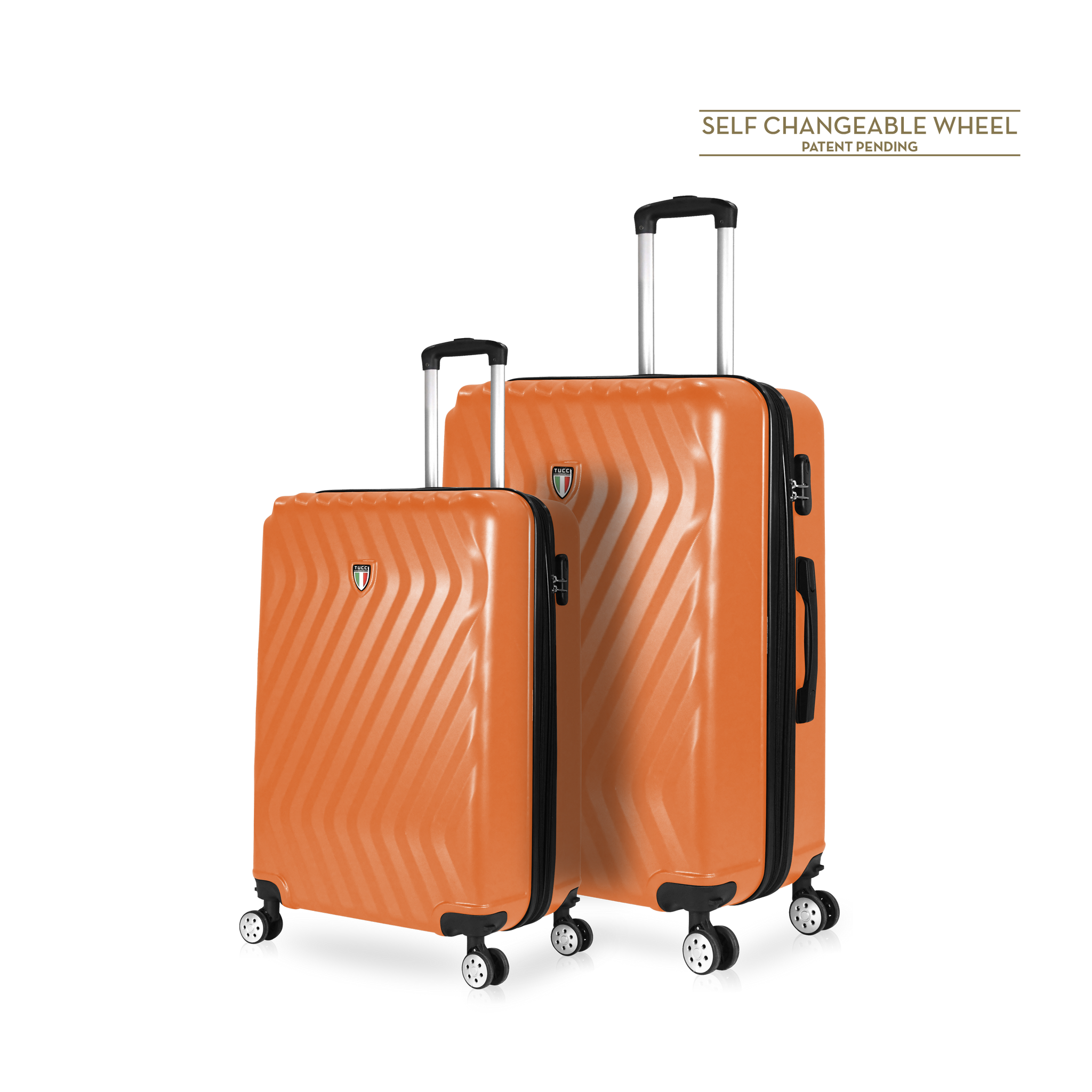 TUCCI Italy MUTEVOLE (28", 30") 2 Piece Set Spinner Travel Suitcase