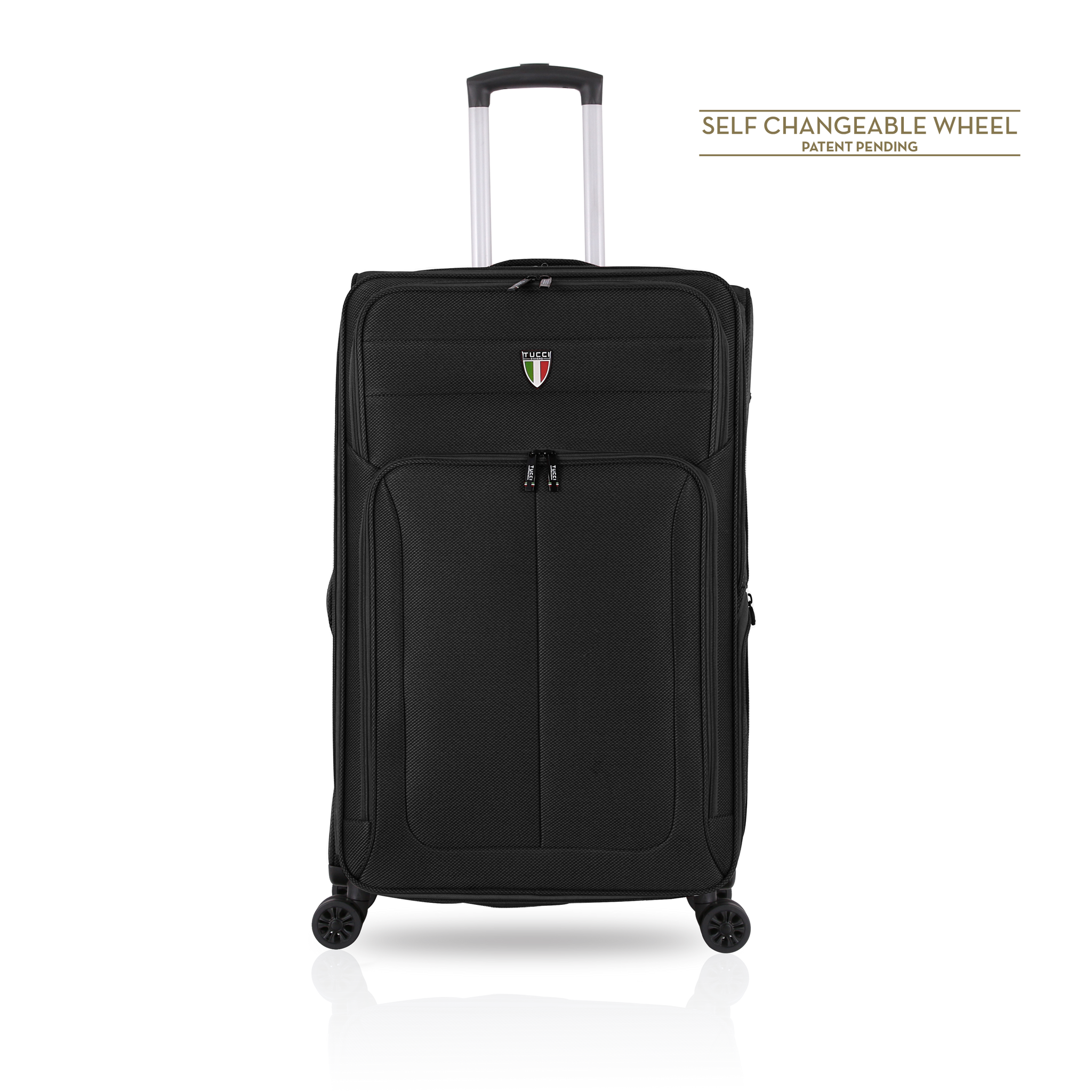 TUCCI Italy 18" DIVISO Carry On Travel Spinner Wheel Suitcase